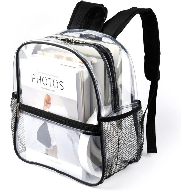 Clear Backpack for Stadium Events 12x6x12 Mini Small Clear Bag Stadium ...