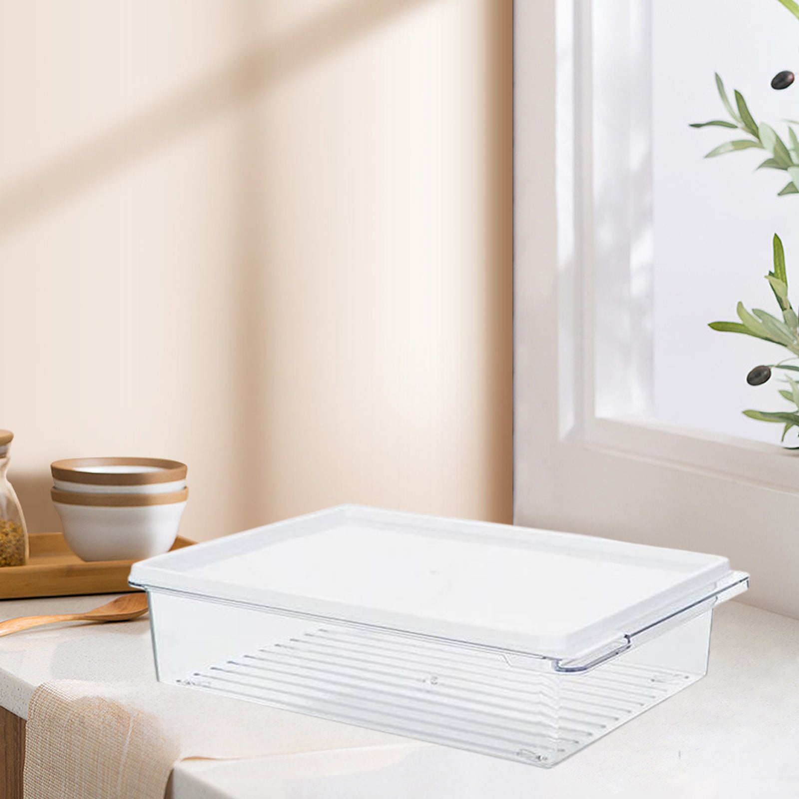 Clear Bacon Storage Container for Refrigerator Airtight Bacon Keeper ...