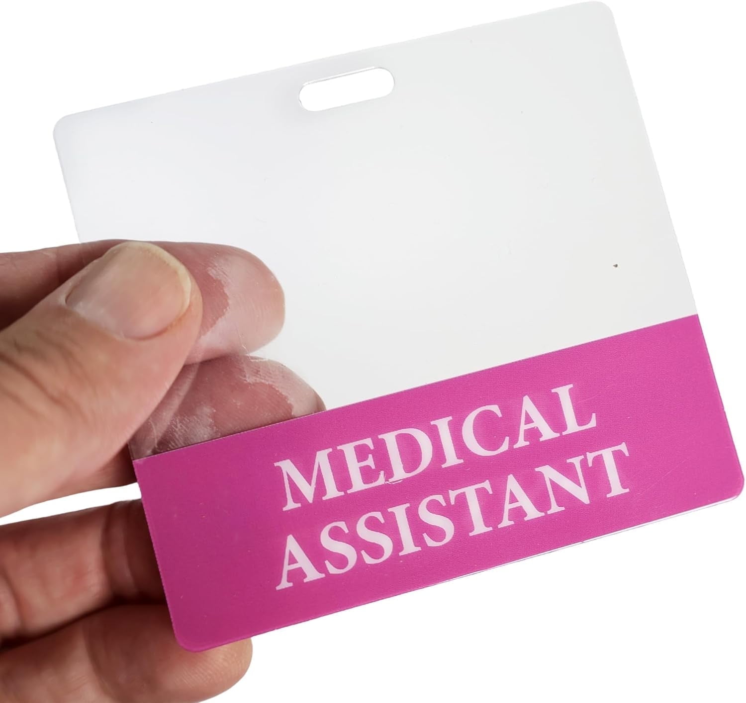 Clear Medical Assistant Badge Buddy Horizontal - Hospital & Nurse ID ...