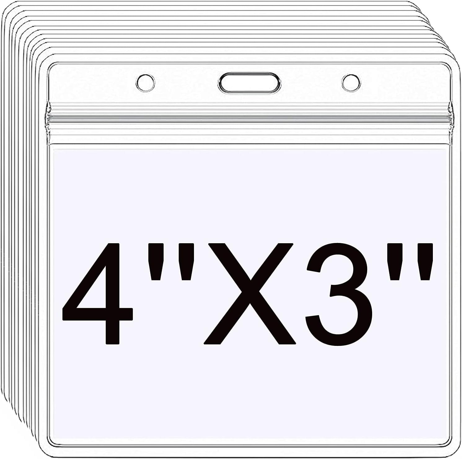 Clear Badge Holders with Tear-Resistant Vinyl, Waterproof Zipper ...