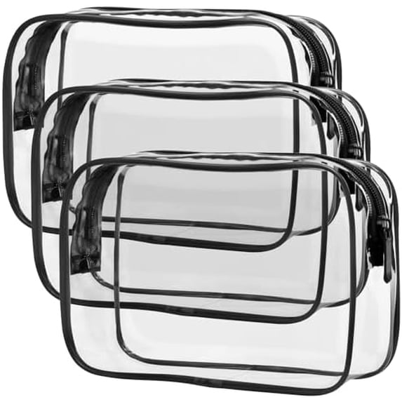 Clear Bag - 3 Clear Travel Bags for Toiletries for Women, Bags Carry ...
