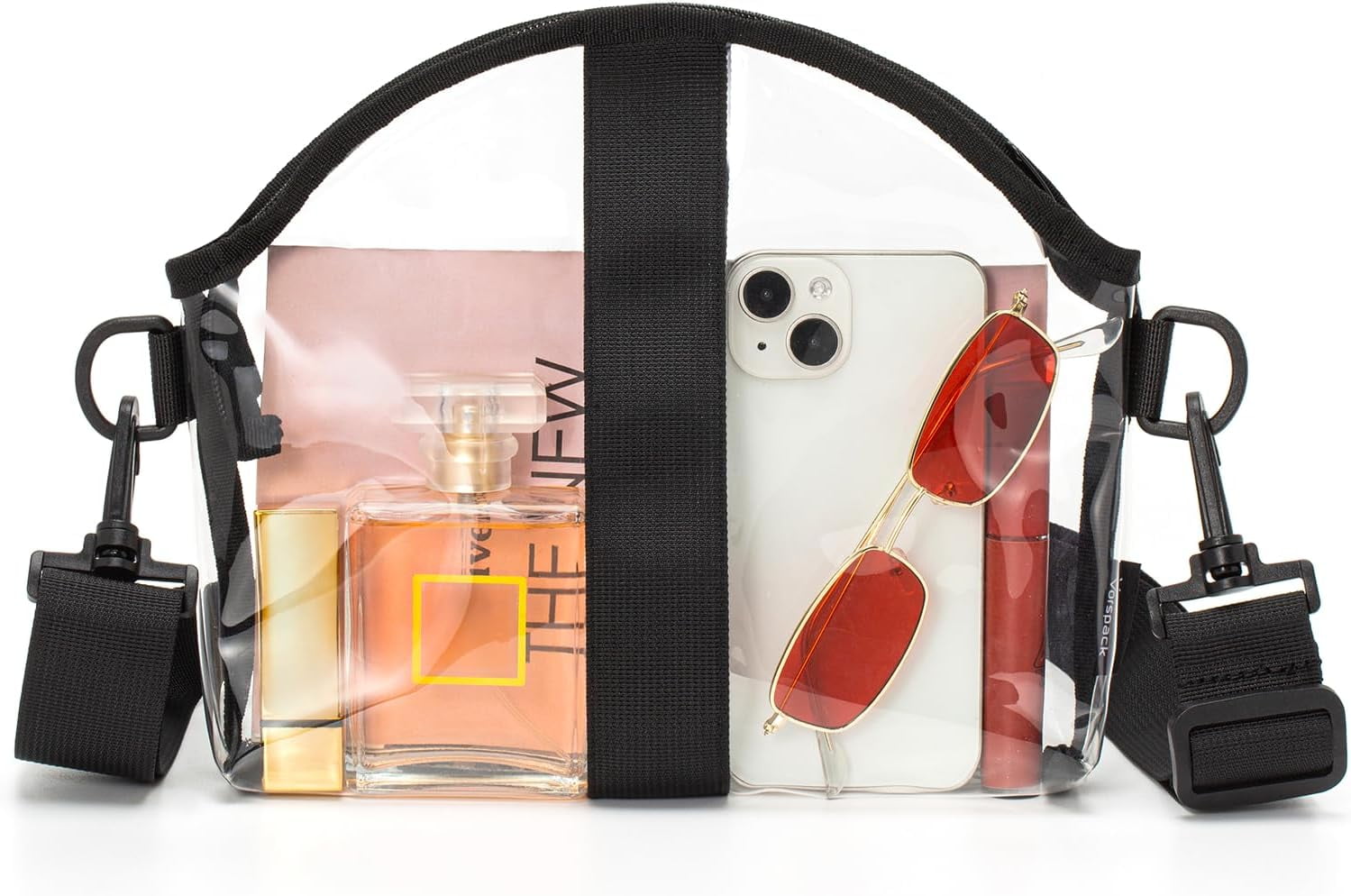 Clear Bag Stadium Approved - Clear Purse for Women PVC Clear Crossbody ...