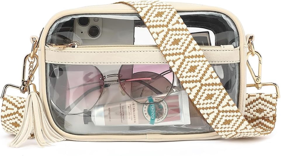 Clear Bag Stadium Approved, Small Clear Crossbody Bag Purse for Women ...