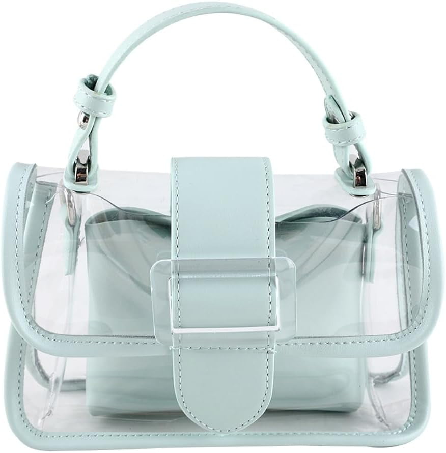 Clear Bag Stadium Events Women 2025 Trendy PVC See Through Purses Chain ...