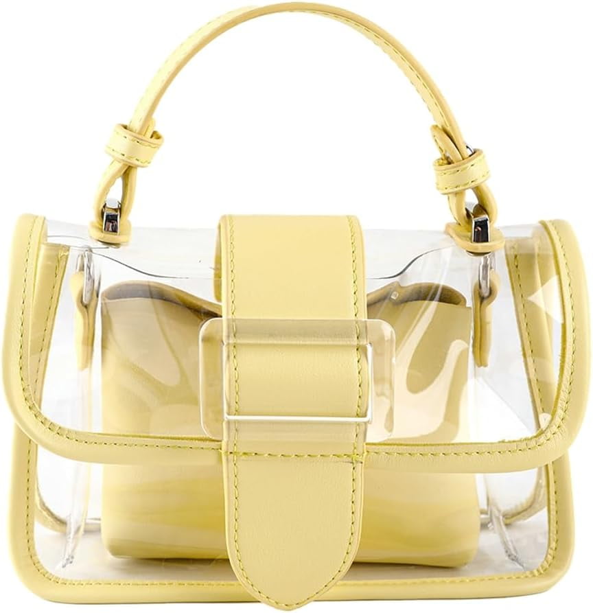 Clear Bag Stadium Events Women 2025 Trendy PVC See Through Purses Chain Shoulder Crossbody Bags ...
