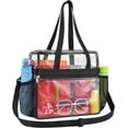 Clear Bag for Stadium Events 12x6x12, Clear Tote Bag with Reinforced ...