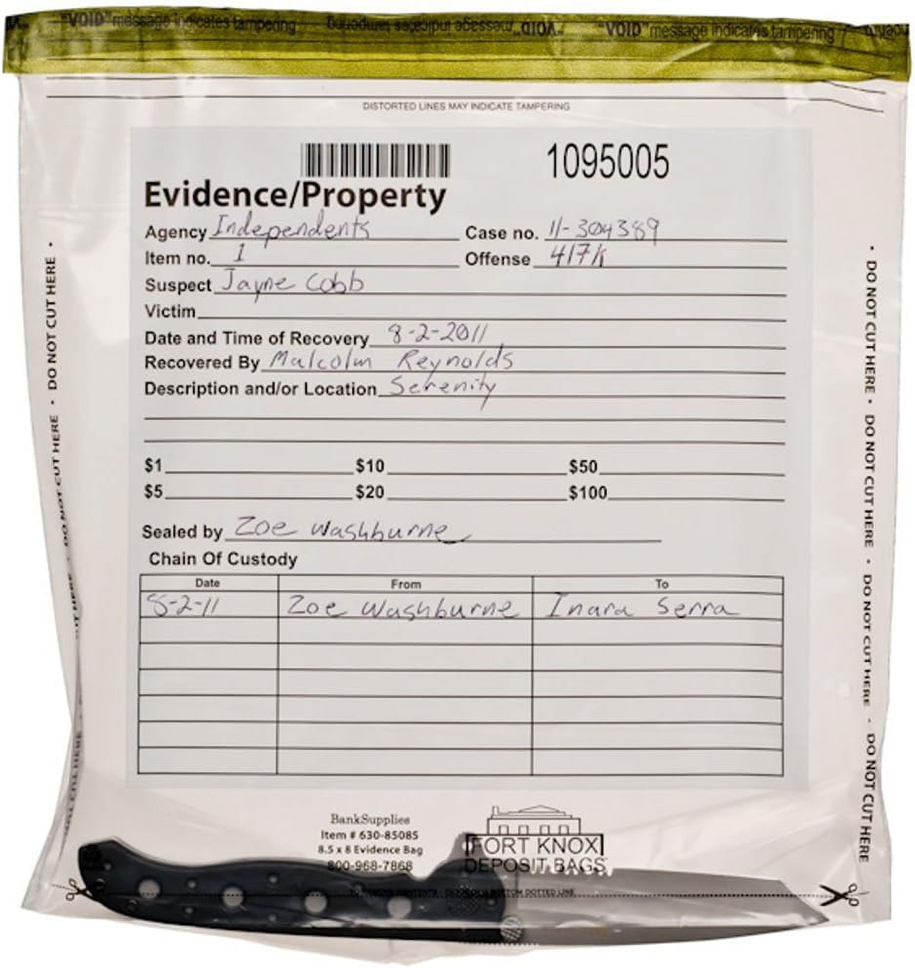 Clear Bags | 8.5W x 8H | Pack of 500 | Leak-Proof | Green Void Tape ...