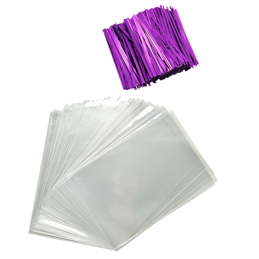 MEIBUTYUP Baking Candies Packaging Bags Flat Transparent for Camping ...