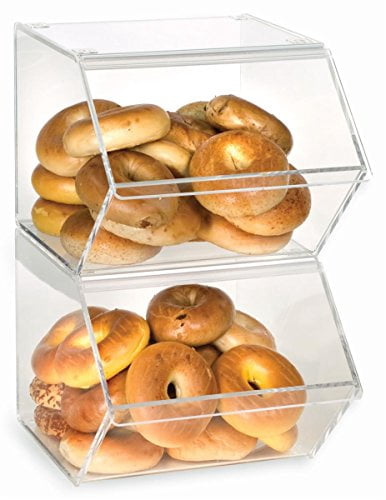 Clear Bakery Display Case for Bagels And Other Baked Goods, 12 x 10-1/8 ...