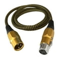 Clear Balanced Microphone Cable XLR 3Pin Male Female With Nylon Braid ...
