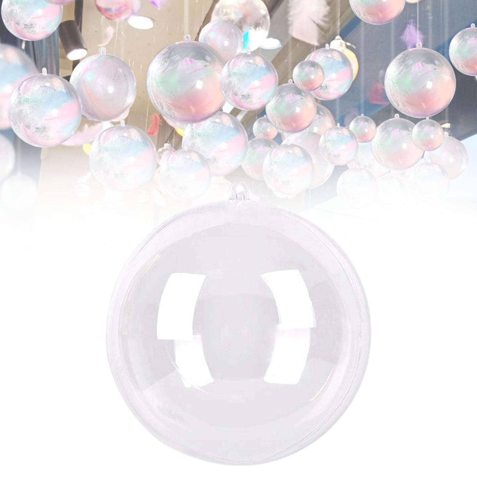 Clear Ball Ornaments, Plastic Fillable Balls,Clear Plastic Separate ...