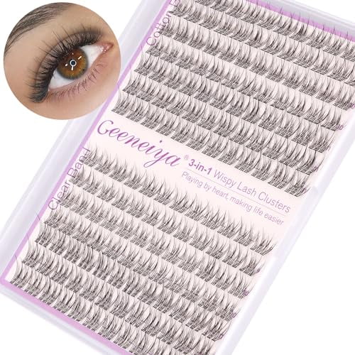 Clear Band Natural Lash Clusters Wispy Individual Eyelashes DIY Lash ...