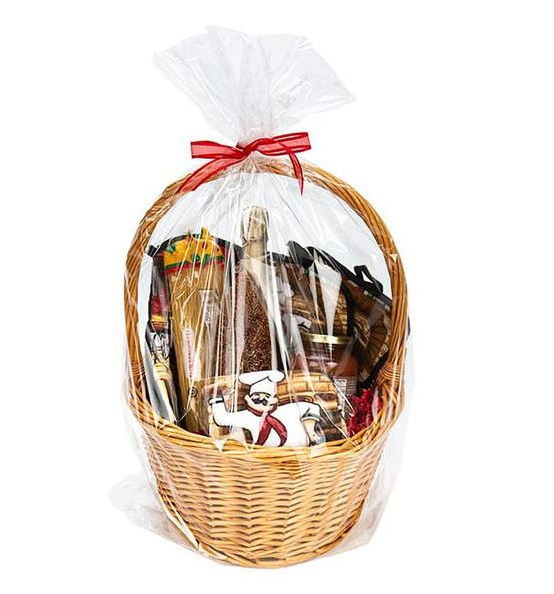Clear Basket Bags Two Pack Gift Basket Covers 24x30 Each Easter Basket ...