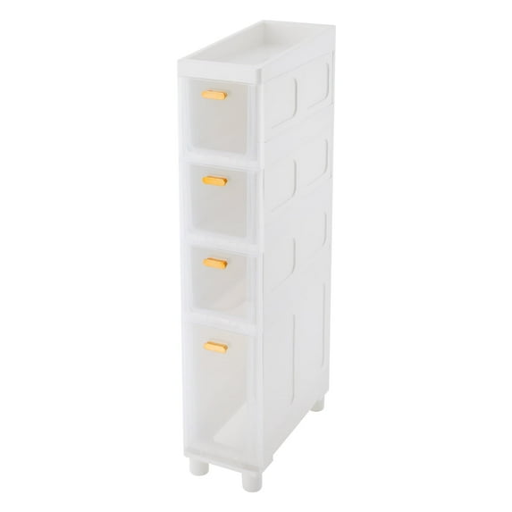 Clear Bathroom Storage Cabinet Narrow Slim Storage Drawers Organizer ...