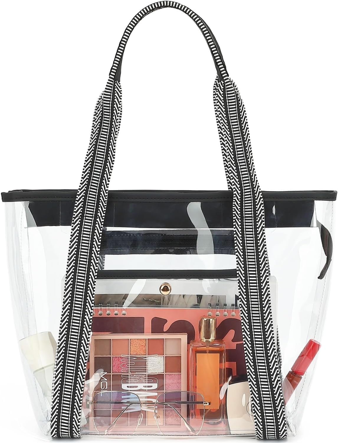 Clear Beach Bag for Women, Large Clear Tote Bag for Stadium Events ...