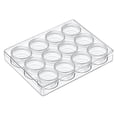 Clear Bead Organizer Bead Storage Containers Set with 12 Boxes (1.5 X 1 ...