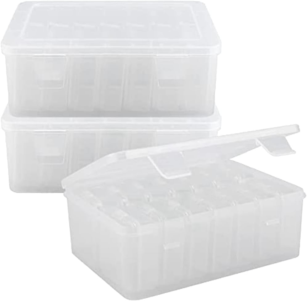 Clear Bead Storage Box Jewelry Collection Box with Lid, Rectangular ...