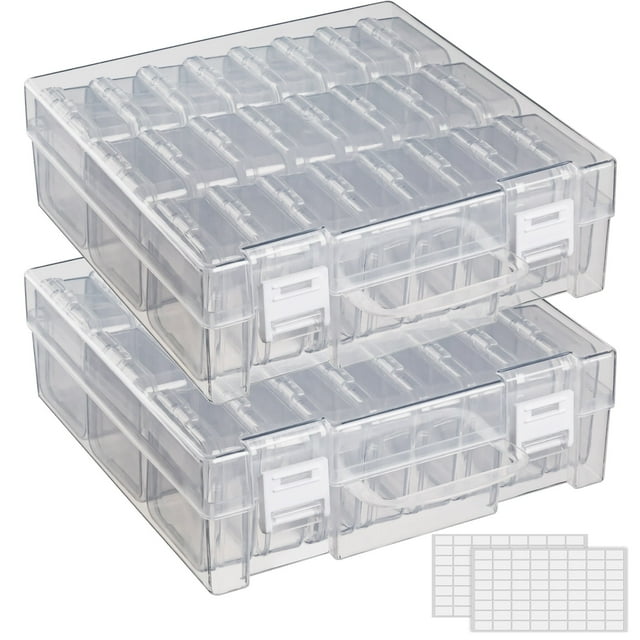 Clear Bead Storage Containers, 24Pcs Small Plastic Bead Organizer Box ...