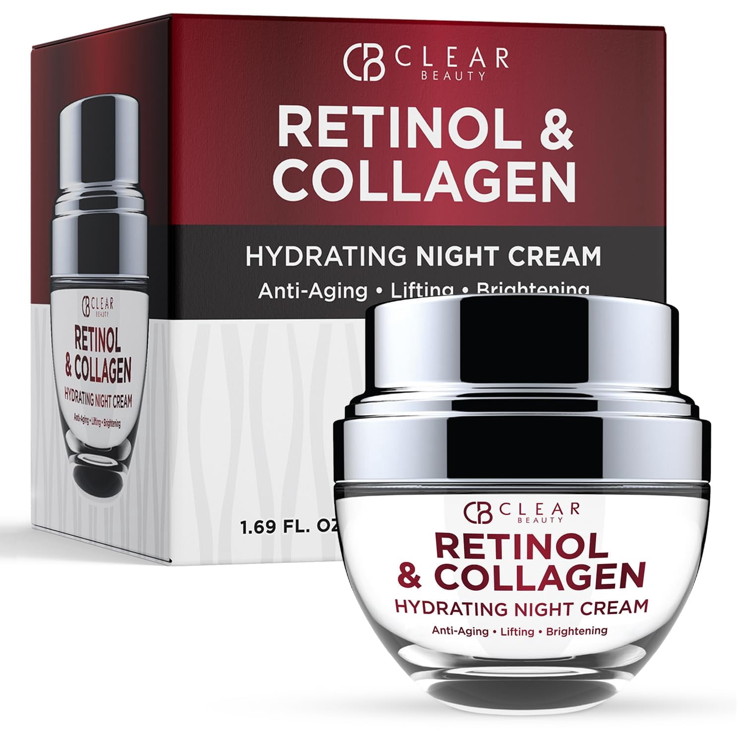 Clear Beauty Collagen & Retinol Night Cream - Firms, Hydrates & Smooths ...