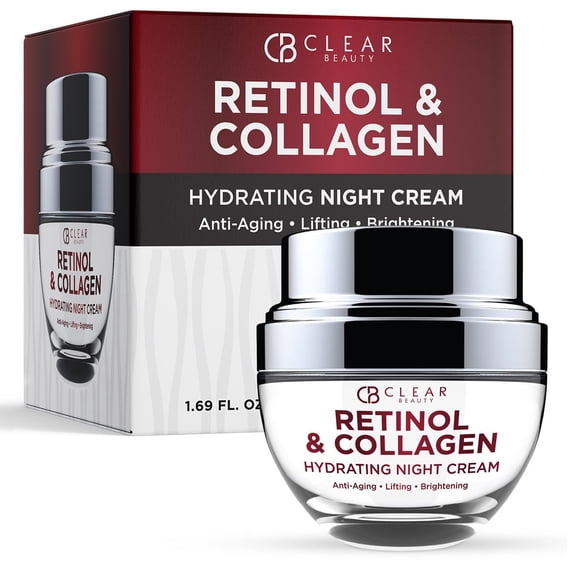 Clear Beauty Collagen & Retinol Night Cream - Firms, Hydrates & Smooths ...