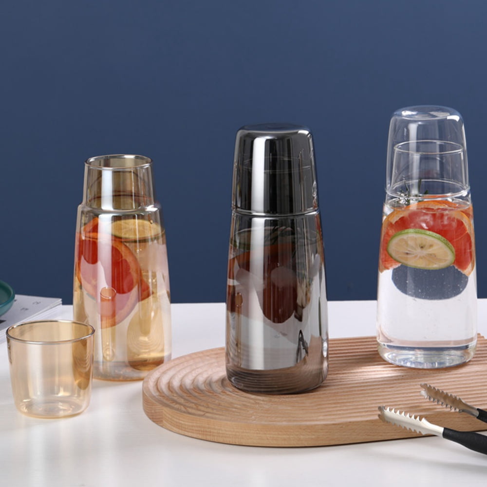 Clear Bedside Water Carafe Set with Tumbler Glass for Bedroom, Bedside ...