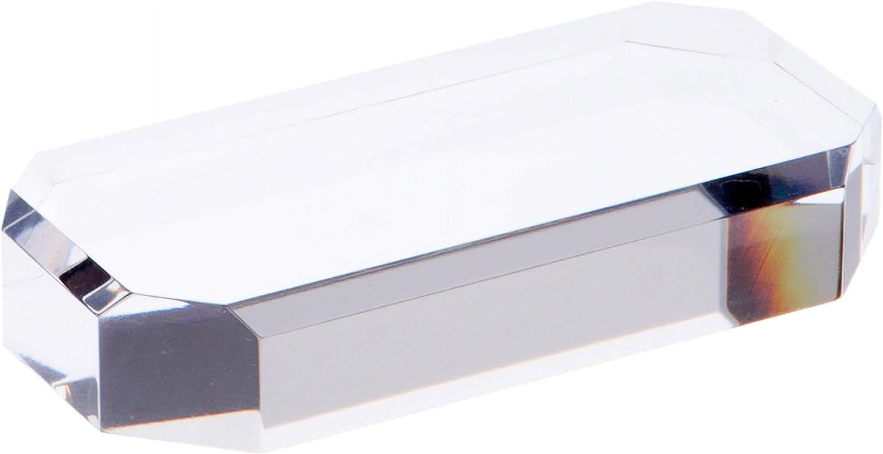 Clear Beveled Corner-Cut Rectangular Display Base, 4" W x 2" D x 0.75 ...