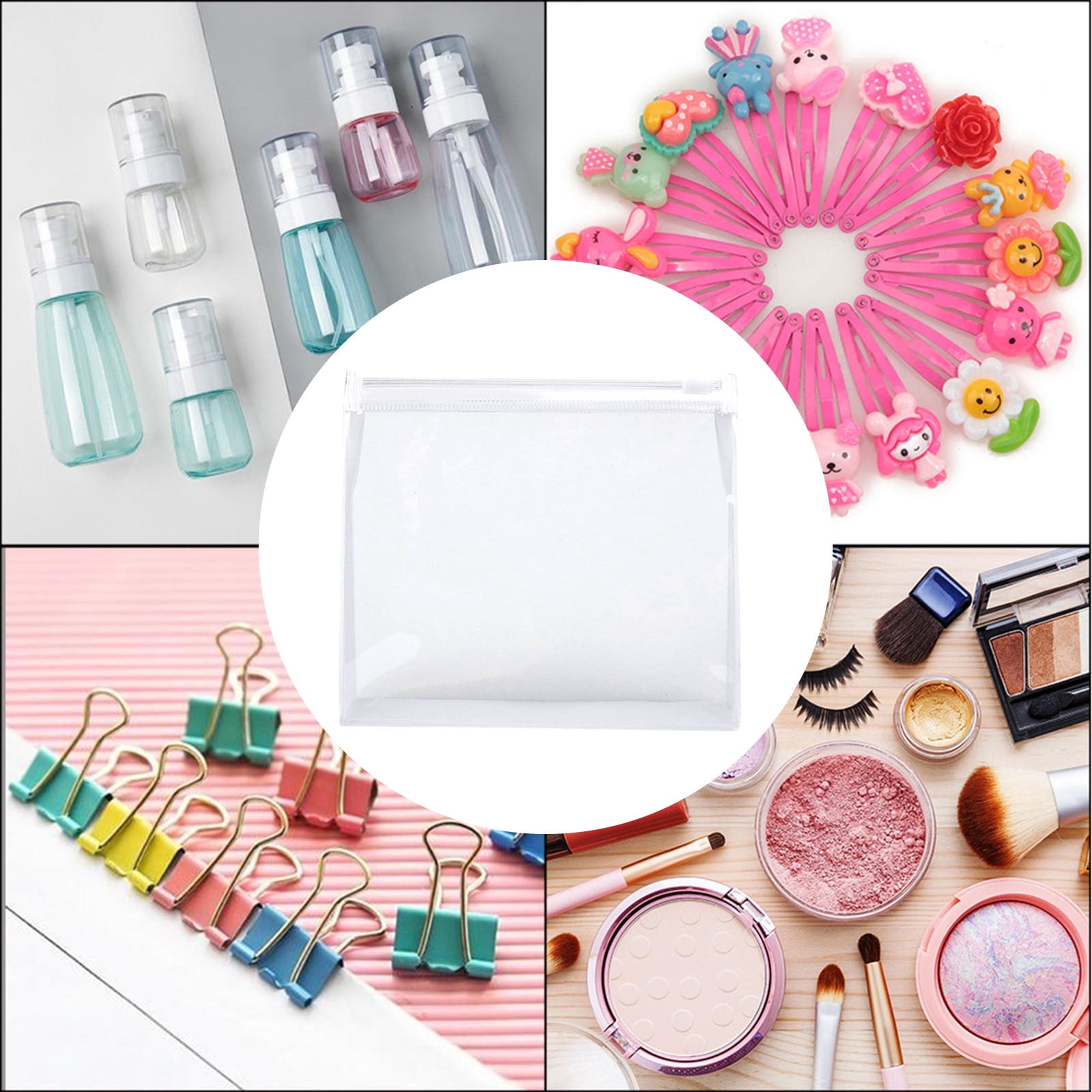 Clear Bikini Organizer Bag for Swimwear Storage Secure Zippered EVA ...