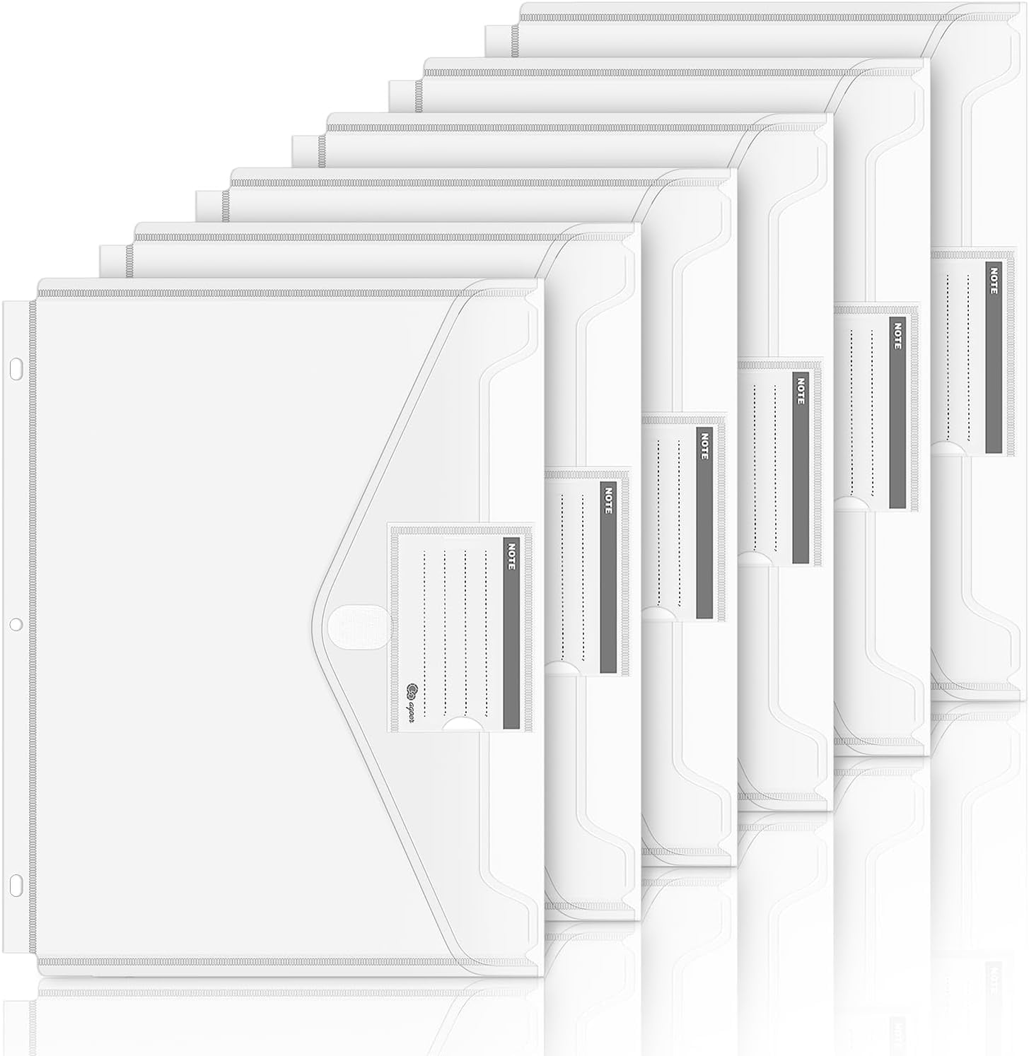 Clear Binder Pockets for 3 Ring, 28 PCS Plastic Binder Folders ...