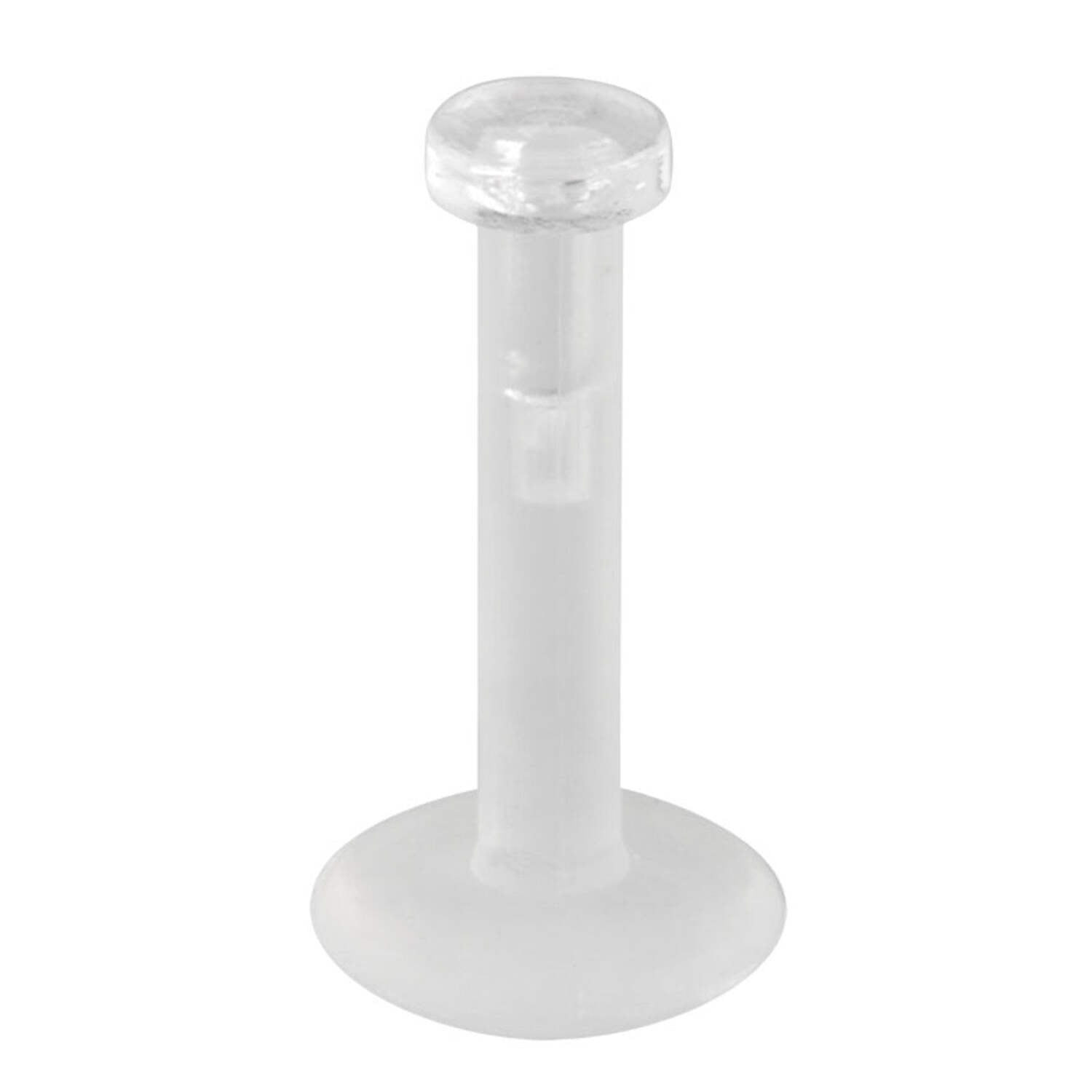 Clear Bio-Flex Labret Retainer 14 Gauge with Threadless Removable Top ...