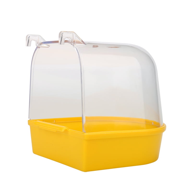 Clear Bird Bath for Cage Parakeet Bird Cage Accessories Hanging Bath ...