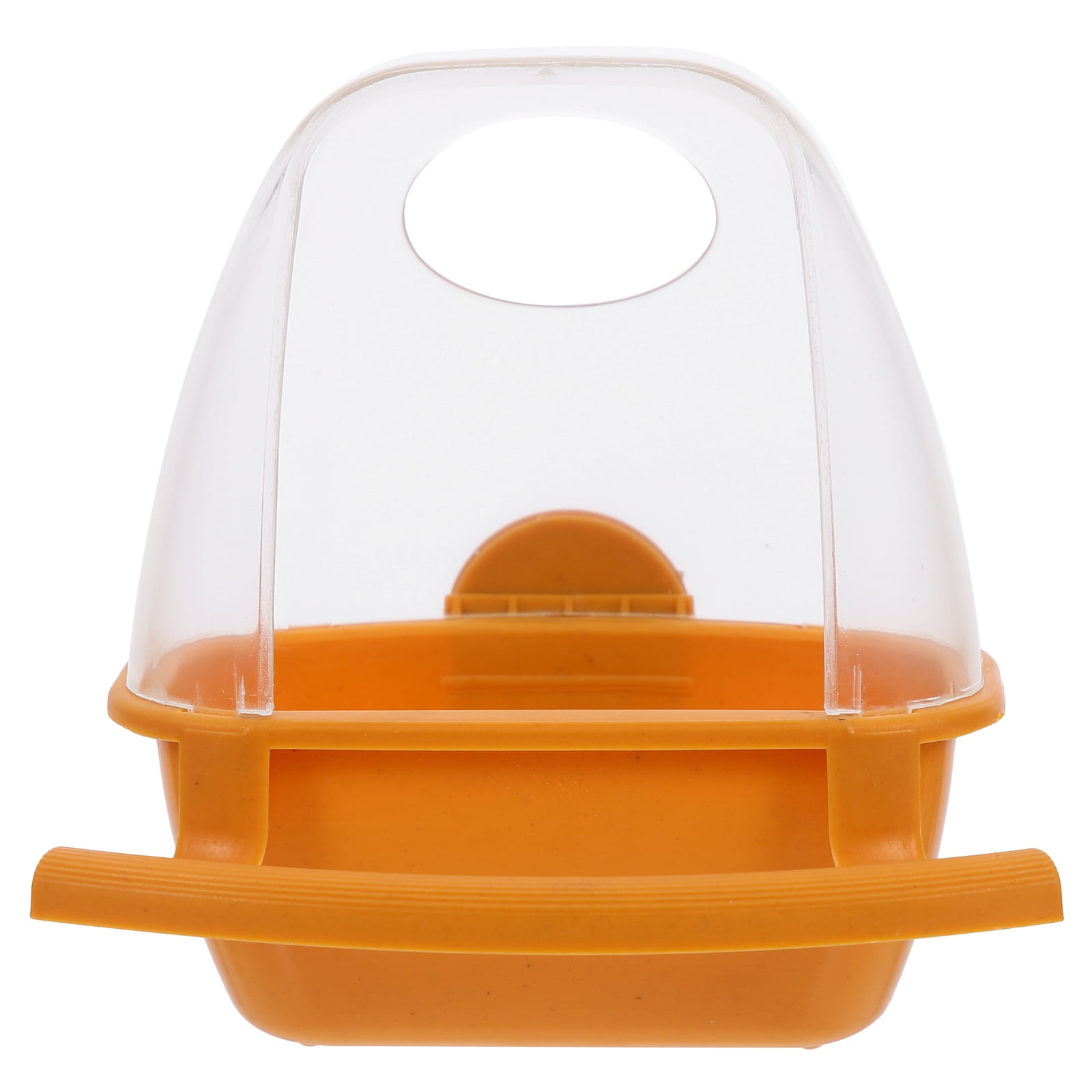 Clear Bird Food Container Splash-Proof Bird Feeder Birdcage Hanging ...