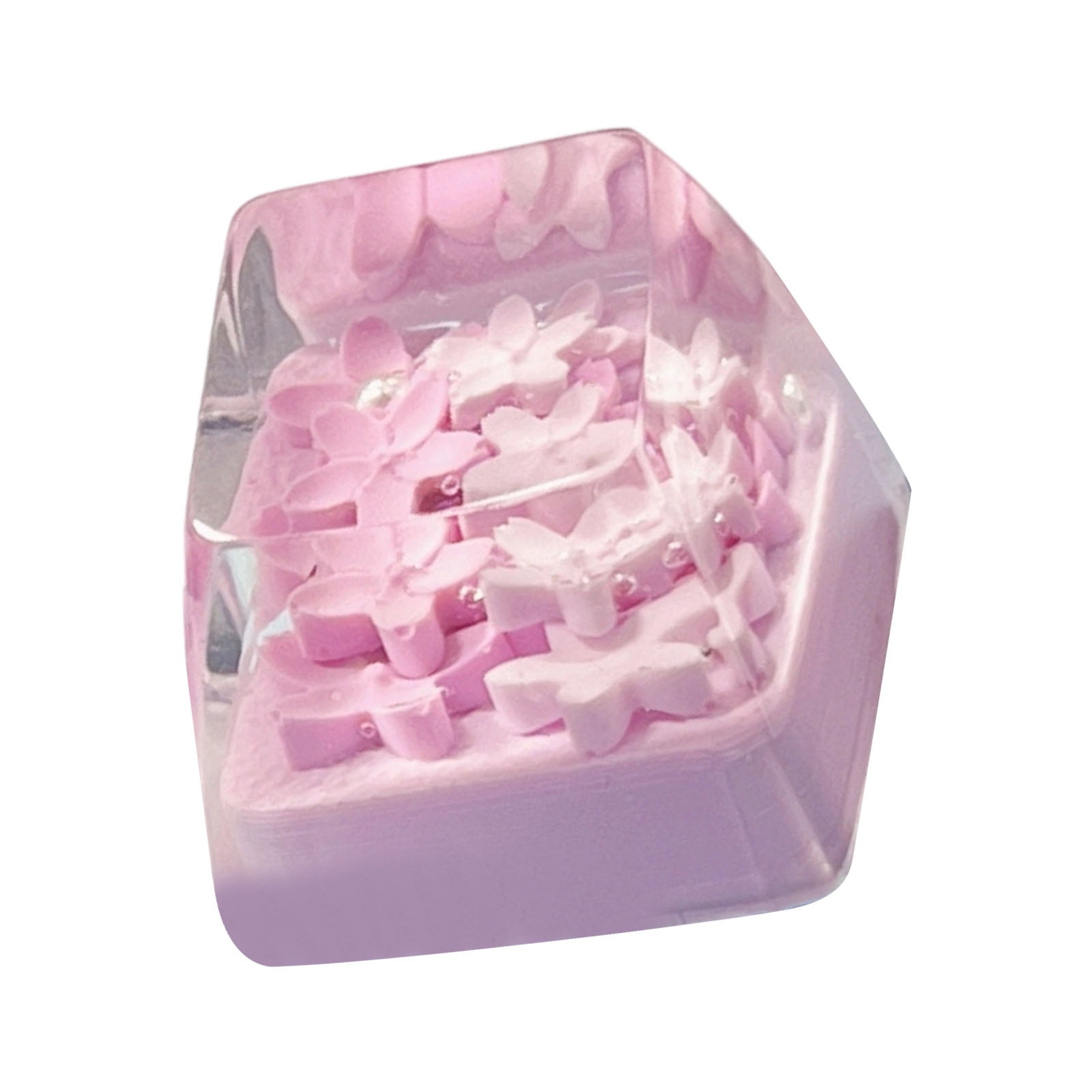Clear Black Flower Keycaps For Mechanical Keyboards Permanent Rosin ...