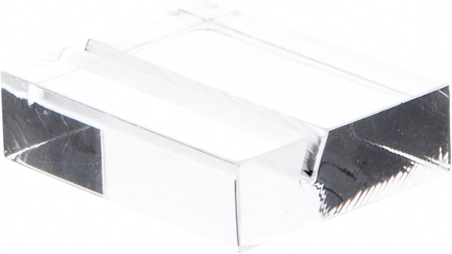 Clear Block with Sign Display Holder Slot, 1.25" W x 1" D x .375" H (3 ...