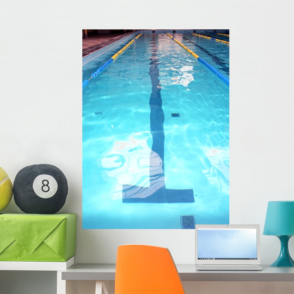 Clear Blue Swimming Pool Wall Mural Decal Sticker, Wallmonkeys Peel ...