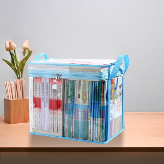 Clear Book Storage Bag - Plastic Comic Books Organizer Book Carrier ...