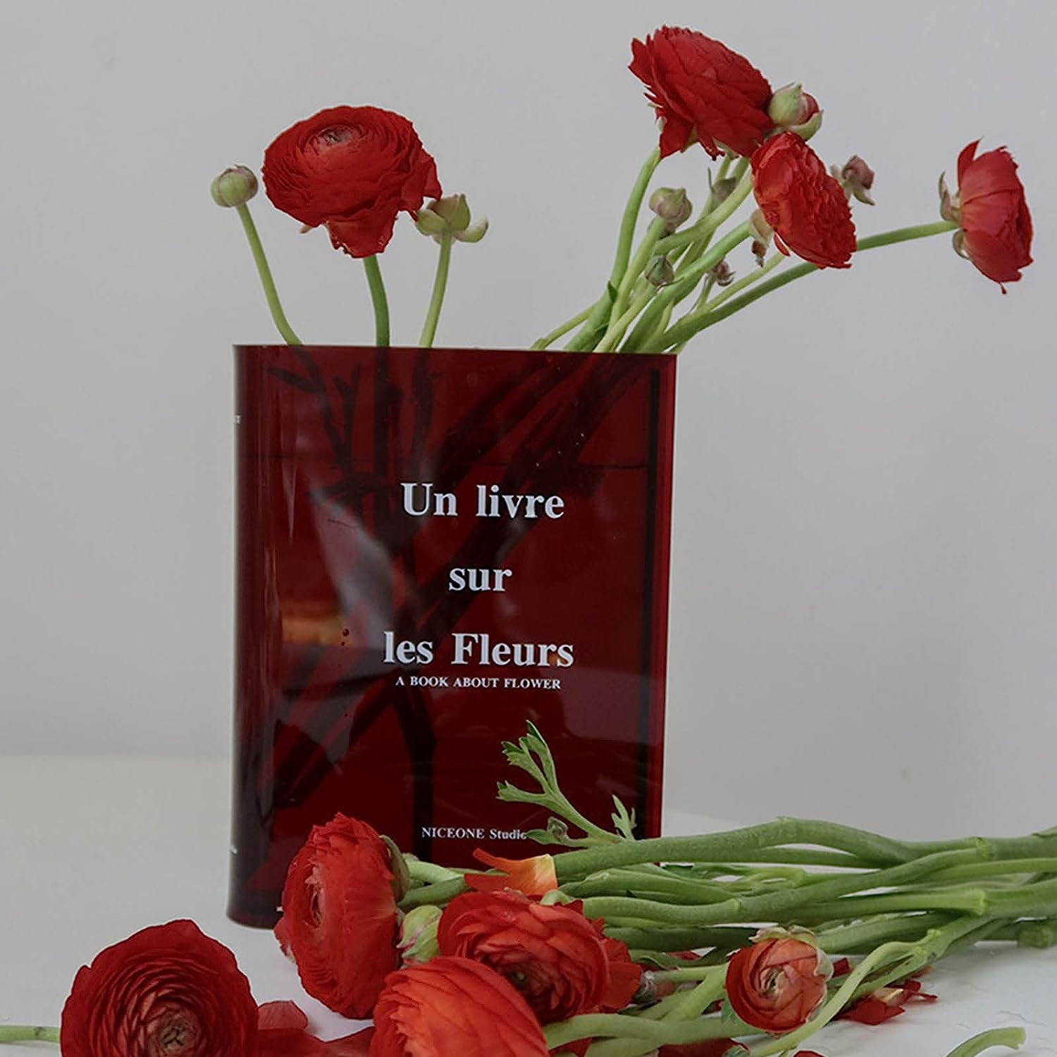 Clear Book Vase - 2023 New Artistic and Cultural Flavor Decorative ...