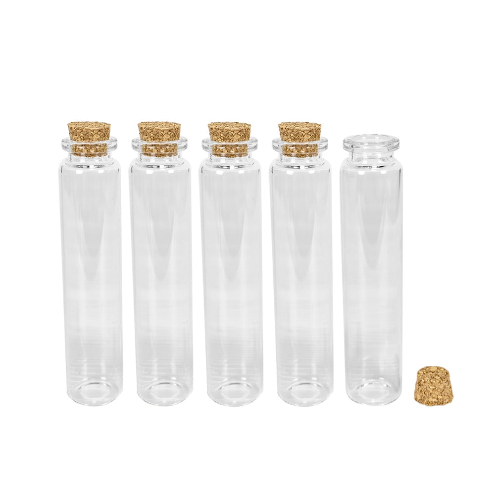 Clear Borosilicate Glass Bottle With Cork 25ml Breakable Glass Bottle ...