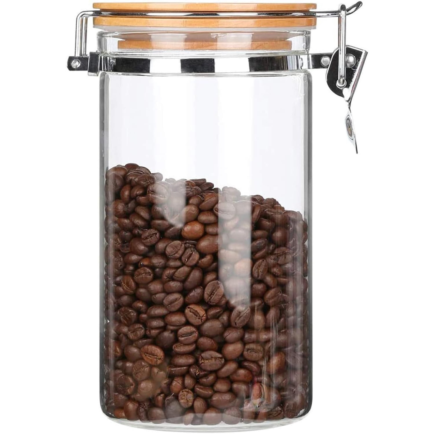Clear Borosilicate Glass Food Storage Jar Canister Container with ...