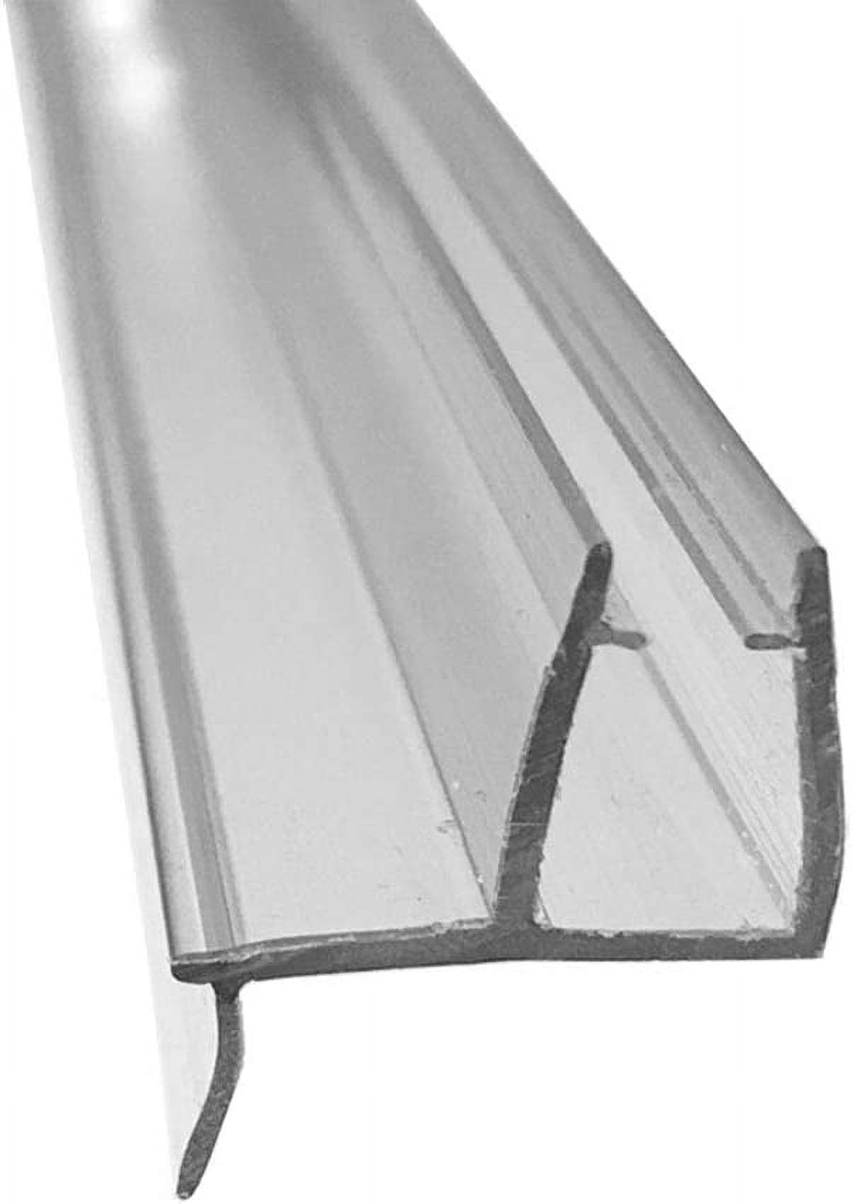 Clear Bottom Wipe with Drip Rail for 3/16" and 1/4" Glass - 35 in Long ...