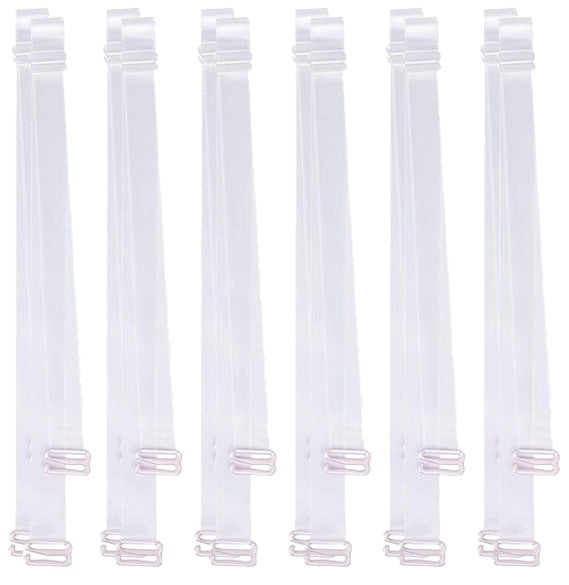Clear Bra Straps, 6-Pairs Invisible Non-Slip Adjustable Bra Straps for ...