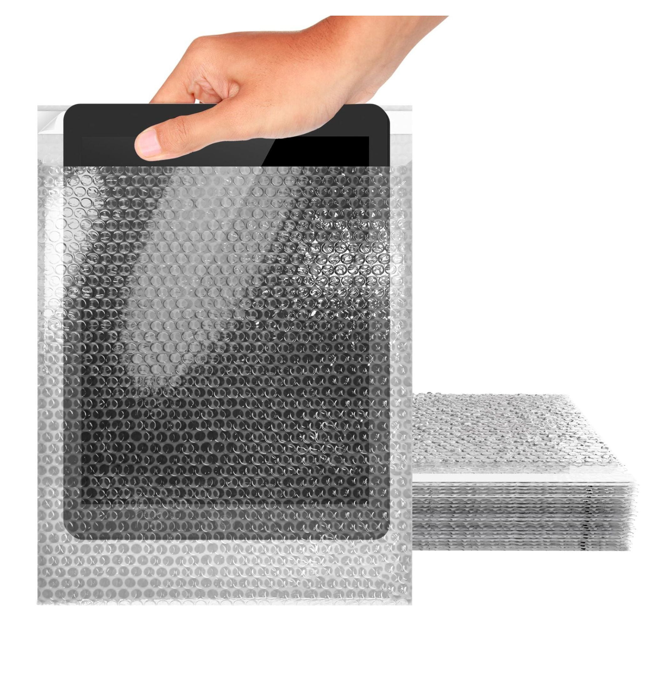 Clear Bubble Out Bags, 15 x 17.5 Inches. Pack of 150 Polyethylene Self Seal Bubble Pouches ...