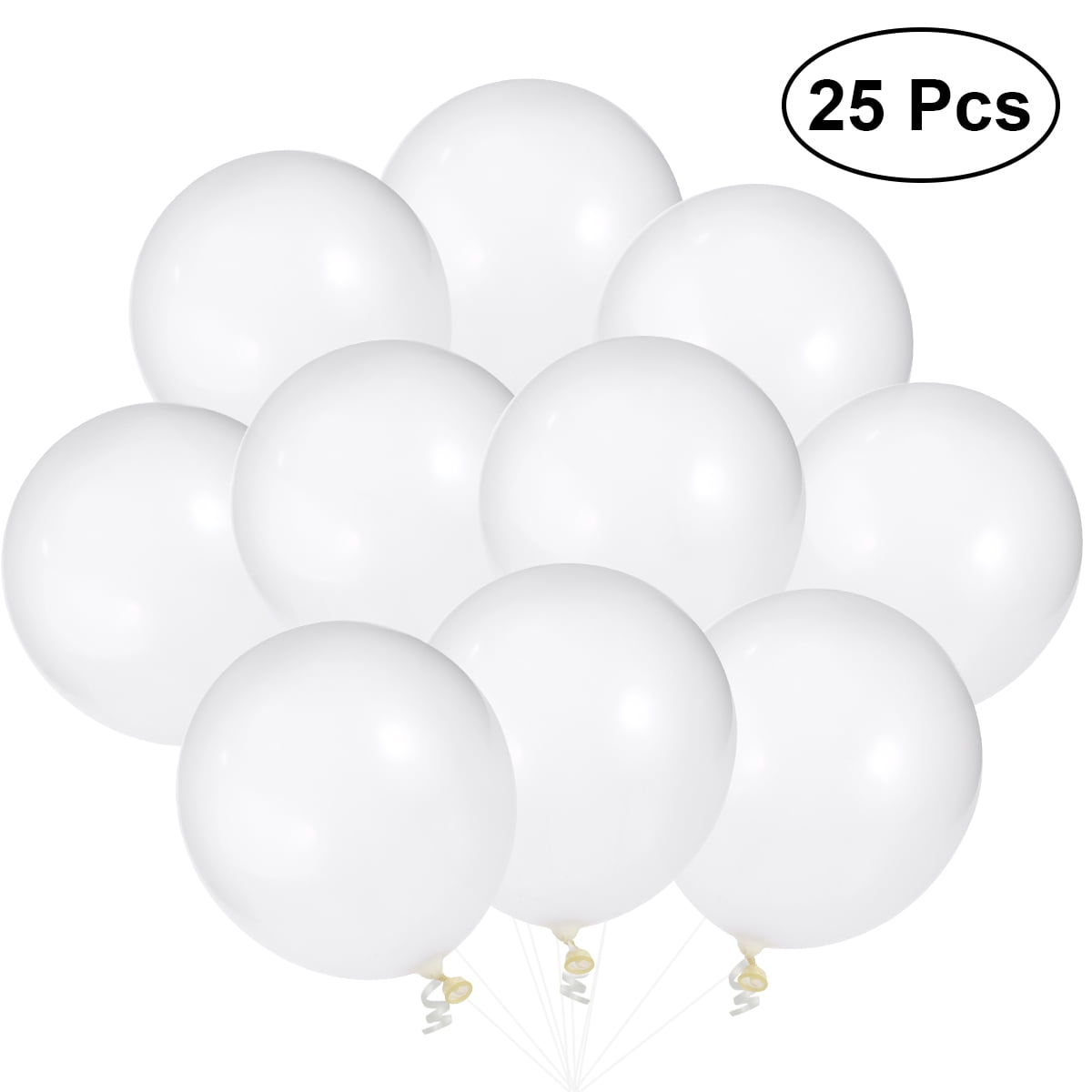 Clear Bubble Balloons 12" White Latex 25pcs for Party Decor - Walmart.com