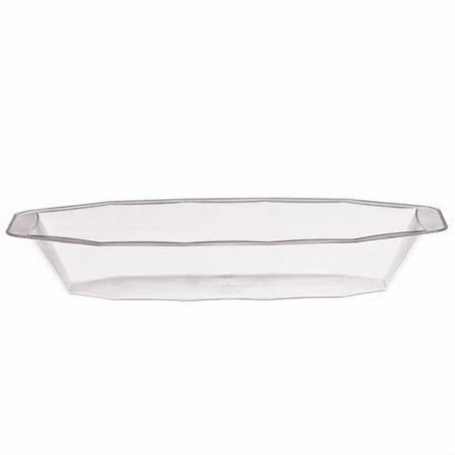 Clear Buffet Serving Boat Tray 15oz – Disposable Serving Platter for ...