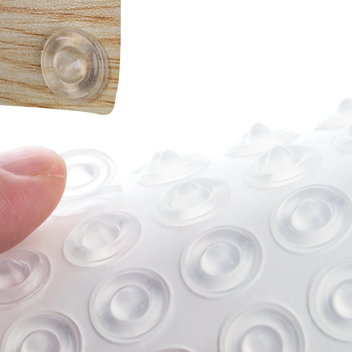 Clear Cabinet Door Bumpers 0.50“ x 0.17” 200 PCS, Sound Dampening ...
