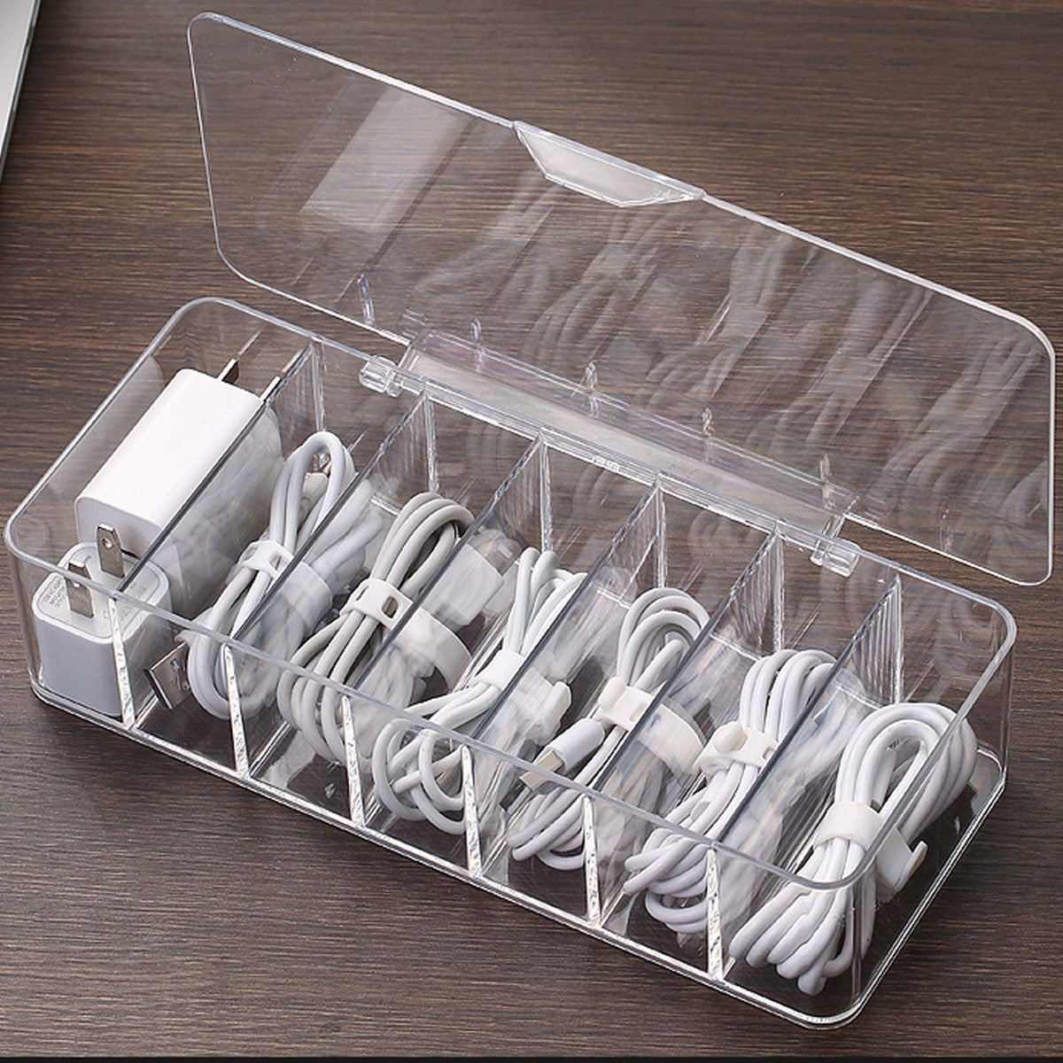 Clear Cable Storage Box,Cable Organizer Box ,Storage Desktop Data Cable ...