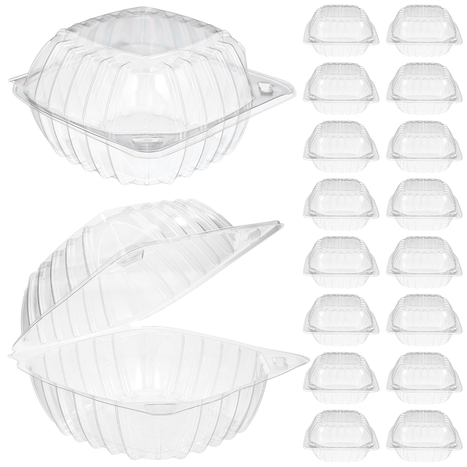 Clear Cake Boxes, 100 Pcs Cupcake Boxes Clear Cake Boxes Single Cupcake Container Take Out ...