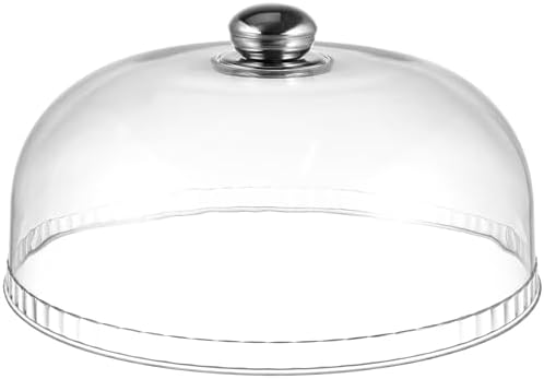 Clear Cake Dome Cover - Round Display Cloche Bell Food Plate Lid for ...