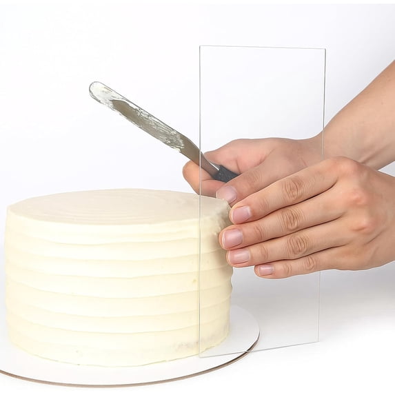Clear Cake Scraper, Acrylic Cake Smoother Scraper Large Cakes Comb ...