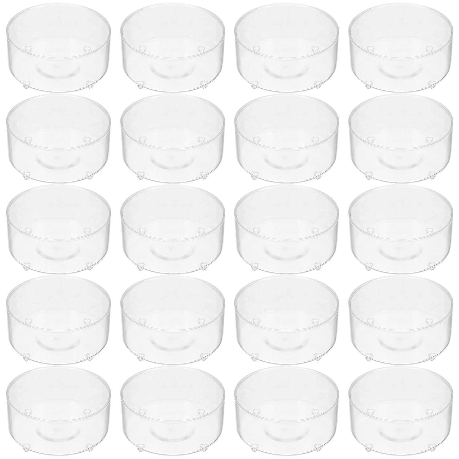 UKCOCO Empty Bulk Plastic Tealight Cups Candle Holder Acrylic 100 Pcs ...