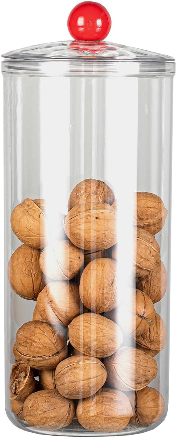 Clear Candy Jar with Lid - Plastic Storage for Office, Kitchen ...